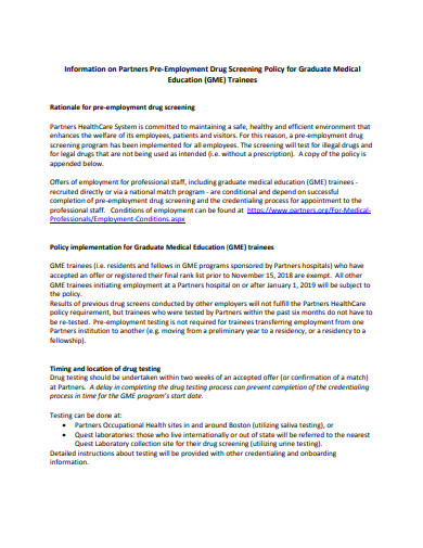 10+ Pre-Employment Screening Policy Templates in PDF | DOC