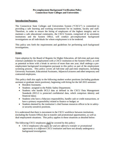 10+ Background Check Policy and Procedure Templates in PDF | DOC