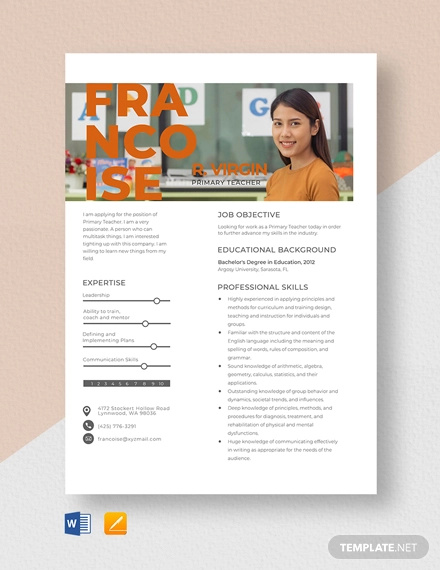 Teacher Resume Sample - 37+ Free Word, PDF Documents Download