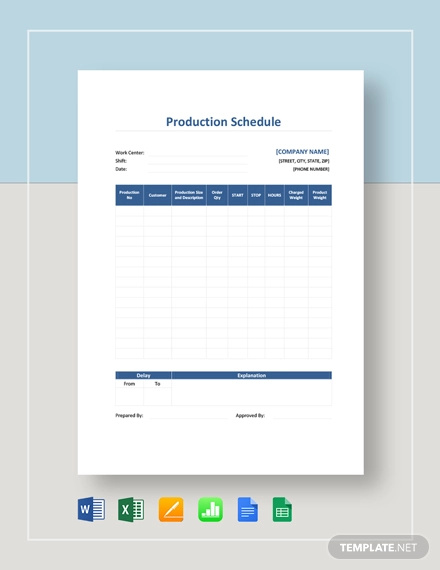 30+ Production Scheduling Templates - PDF, DOC, Excel
