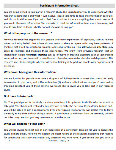 FREE 10+ Research Information Sheet Templates in PDF | MS Word