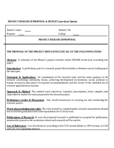 12+ Research Budget Proposal Templates in PDF | MS Word | Apple Pages