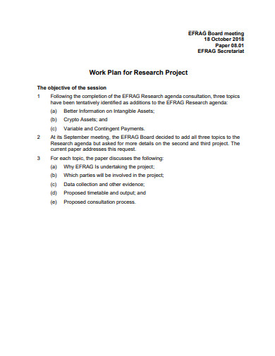 12+ Research Work Plan Templates in PDF | MS Word