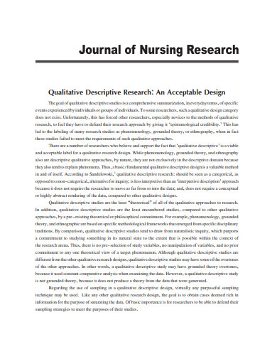 Free 10 Descriptive Research Templates In Pdf Riset