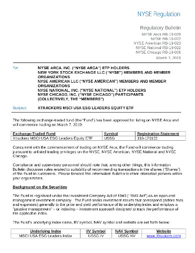 10+ Regulatory Bulletin Templates in PDF | Word