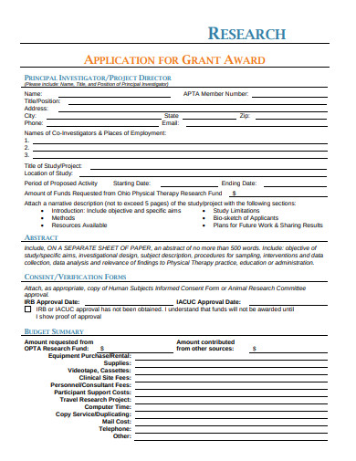 FREE 10+ Research Grant Application Templates in PDF | MS Word