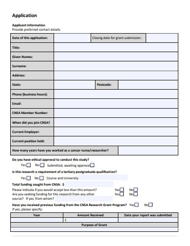 FREE 10+ Research Grant Application Templates in PDF | MS Word