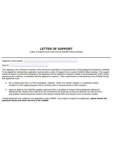 FREE 9+ Research Letter of Support Templates in PDF