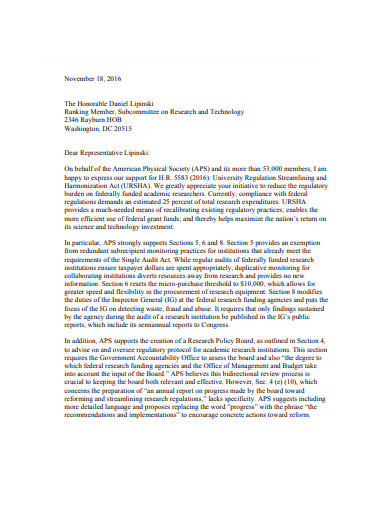 FREE 9+ Research Letter of Support Templates in PDF