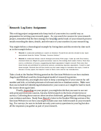 FREE 10+ Research Log Templates in PDF | MS Word