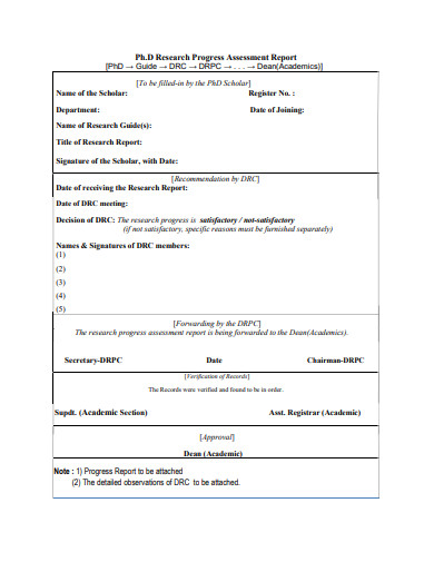 12+ Research Progress Report Templates in PDF | MS Word