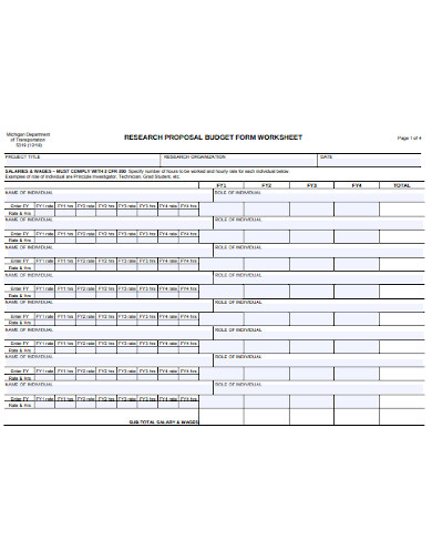 12+ Research Budget Proposal Templates in PDF | MS Word | Apple Pages