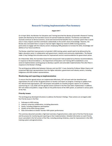 FREE 10+ Research Implementation Plan Templates in PDF | MS Word