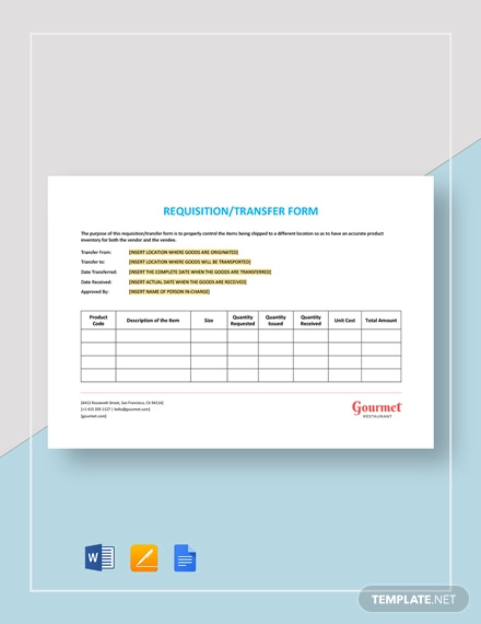 Requisition Form Template - 15+ PDF Documents Download