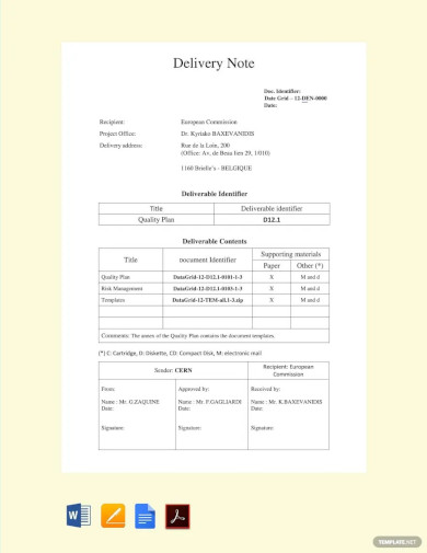 37+ Delivery Note Templates - PDF, Docs, Word