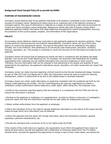 10+ Background Check Policy and Procedure Templates in PDF | DOC