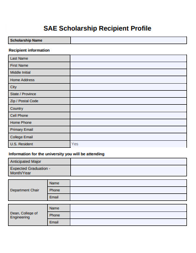 11+ Scholarship Profile Templates in DOC | PDF - GoRiB FounDation
