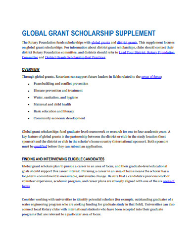 11+ Scholarship Profile Templates in DOC | PDF - GoRiB FounDation
