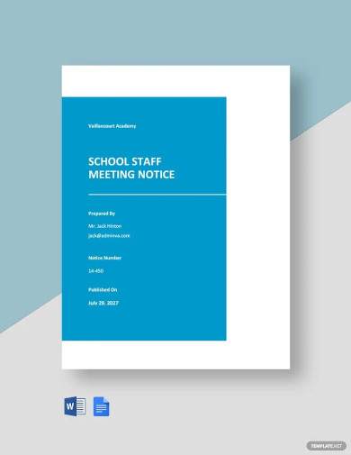19+ Meeting Notice Templates - PDF, Google Docs, MS Word, Apple Pages
