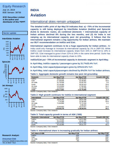 12+ Equity Research Report Templates in PDF | MS Word | XLS