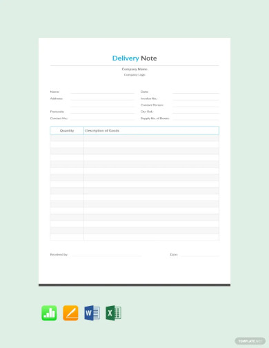 37+ Delivery Note Templates - PDF, Docs, Word