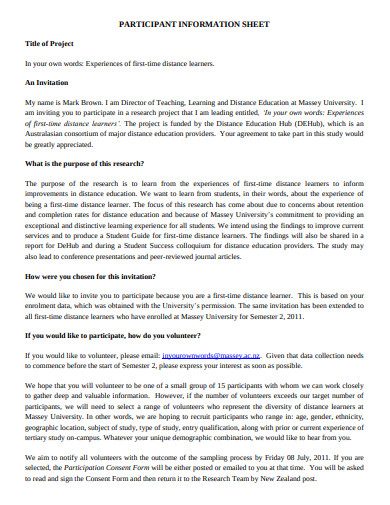 FREE 10+ Research Information Sheet Templates in PDF | MS Word