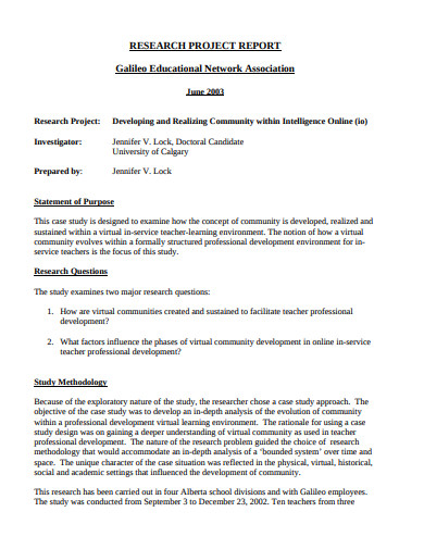 FREE 10+ Research Project Report Templates in PDF | Ms Word