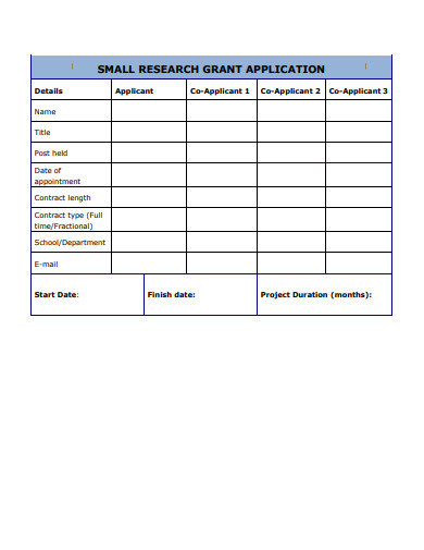 FREE 10+ Research Grant Application Templates in PDF | MS Word