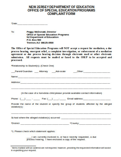 9+ Special Education Form Templates in PDF | Word