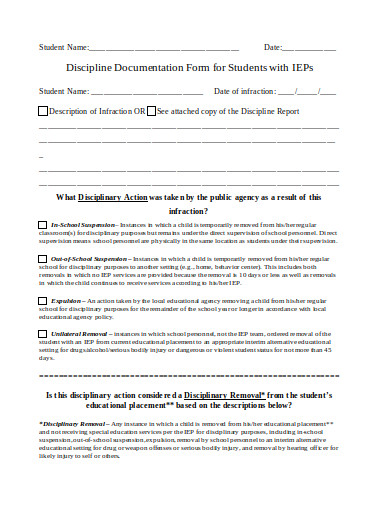 9+ Special Education Form Templates in PDF | Word
