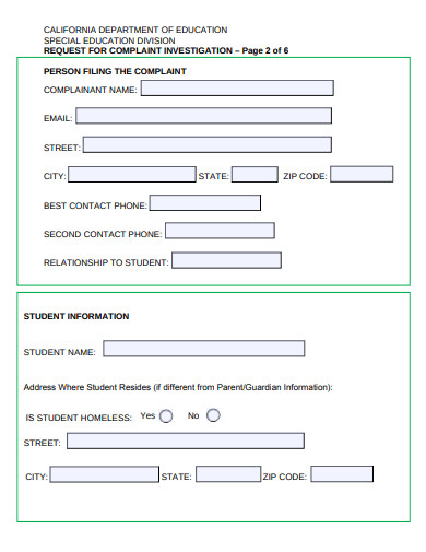 9+ Special Education Form Templates in PDF | Word