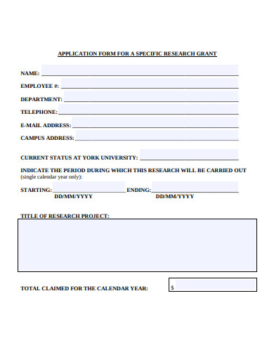 FREE 10+ Research Grant Application Templates in PDF | MS Word