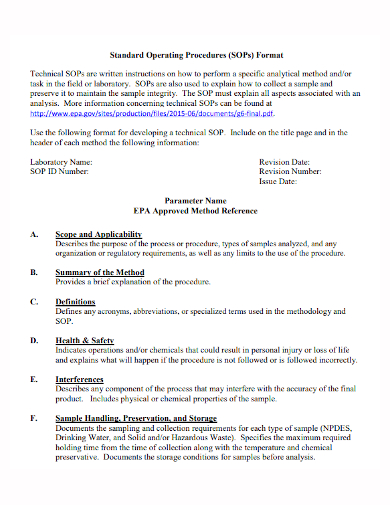 15+ Standard Operating Procedure Templates - PDF, DOC