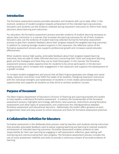 11+ Formative Assessment Templates in PDF | Word