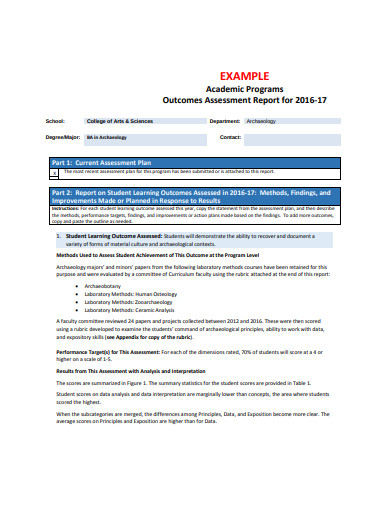 9+ Student Assessment Reports Templates in PDF | Word