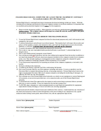 11+ Student Technology Use Agreement Templates in DOC | PDF