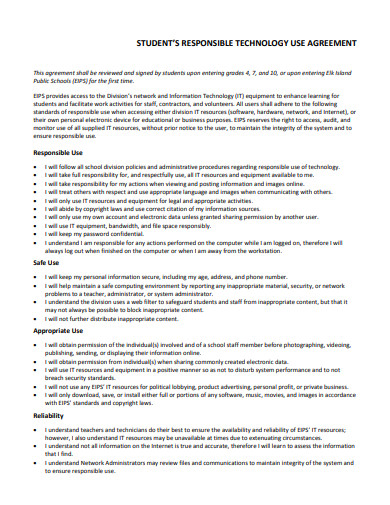 11+ Student Technology Use Agreement Templates in DOC | PDF