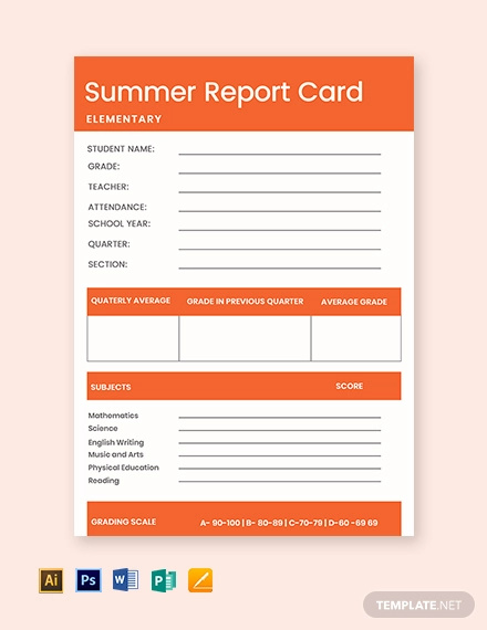 34+ Report Card Templates- Word, Docs, PDF, Pages