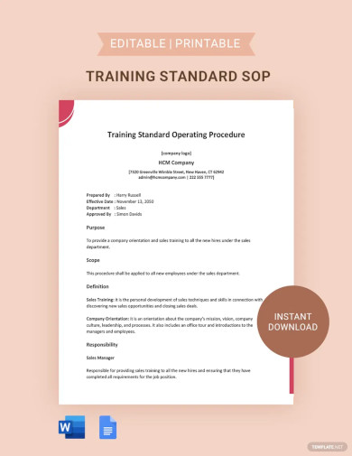 15+ Standard Operating Procedure Templates - PDF, DOC