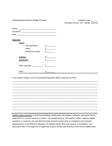 12+ Research Budget Proposal Templates in PDF | MS Word | Apple Pages