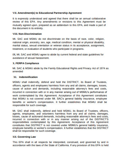 11+ Educational Partnership Agreement Templates in PDF | DOC