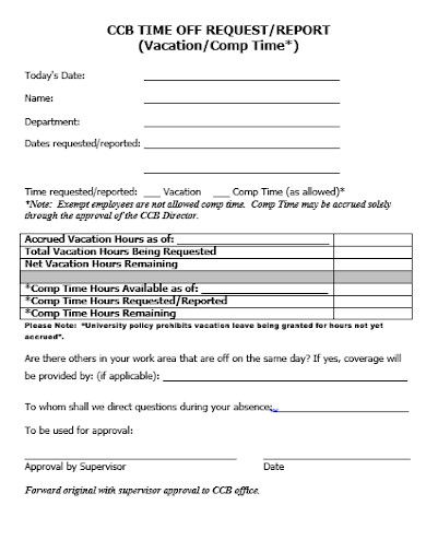 10+ Vacation Request Form Templates in PDF | DOC