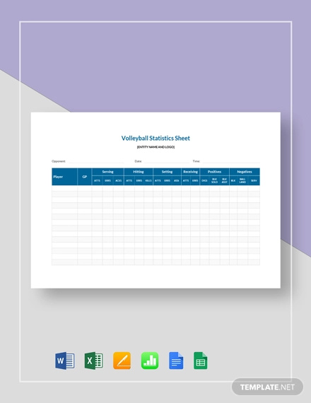 Stat Sheet Template - 11+ Word, Excel, PDF Documents Download