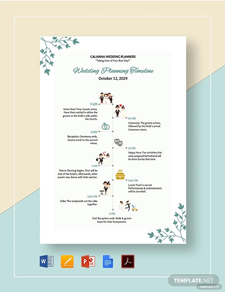 32+ Wedding Timeline Templates -Word, Excel, PDF, PSD, Vector EPS