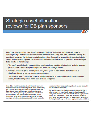 10+ Asset Allocation Templates in PDF | DOC