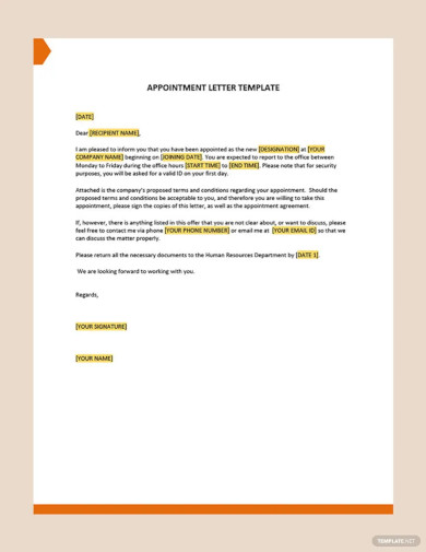 Free appointment Letters - 52+ Free Word, PDF Documents Download