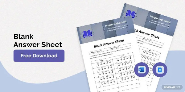 20+ Answer Sheet Templates - PDF, DOC