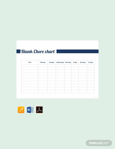 33+ Blank Chart Templates in PDF | Word | Excel | Numbers | Pages ...