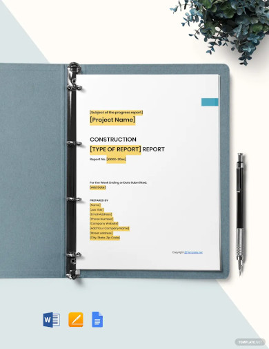 38+ FREE Sample Construction Report Templates - Word, Docs, Pages
