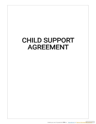 15+ Child Support Agreement Templates - PDF, DOC